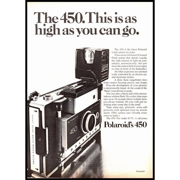 Polaroid | Art | 971 Polaroid 45 Land Camera Vintage Print Ad Instant ...